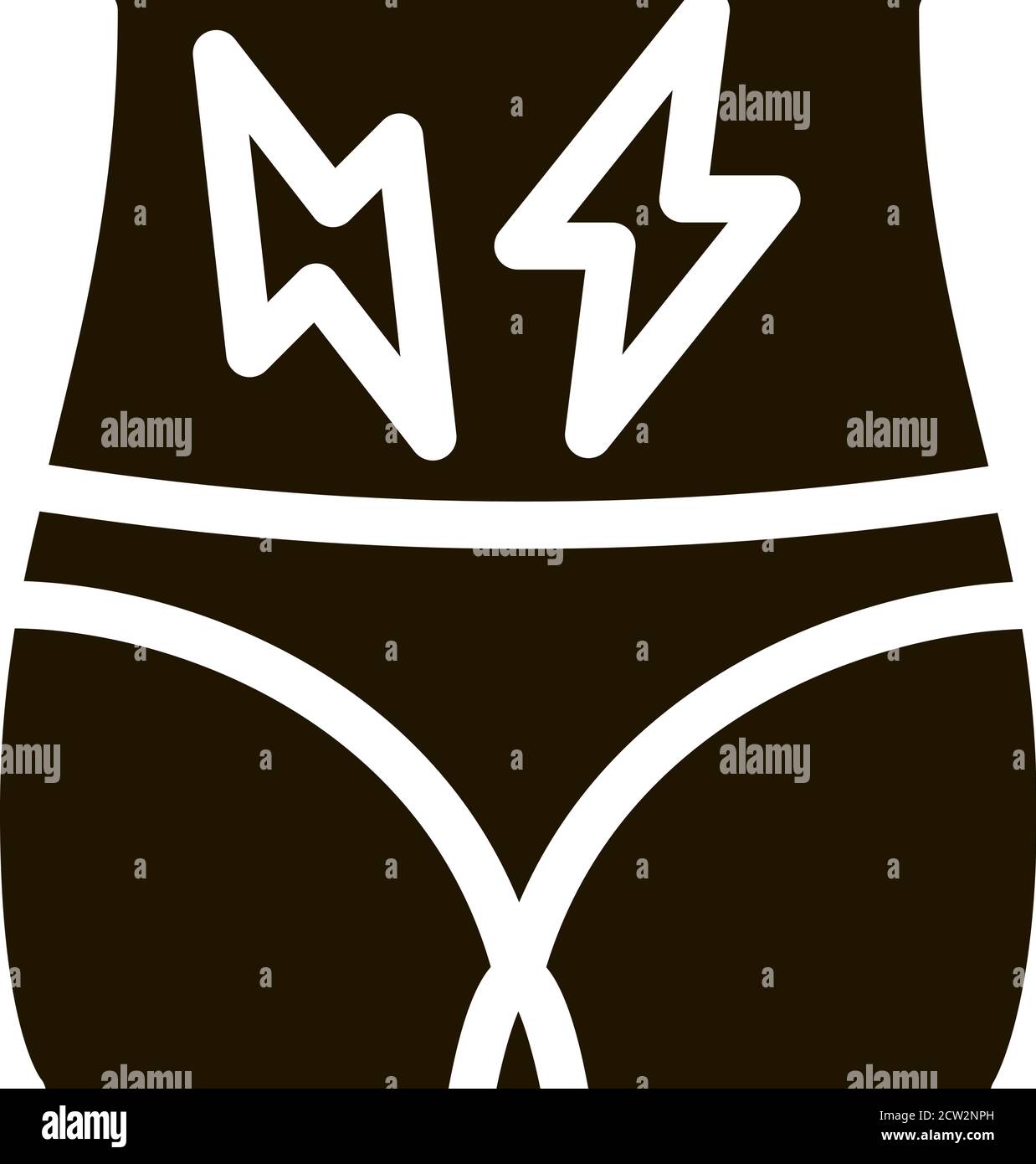 Lower Abdominal Pain Icon Vector Glyph Illustration Stock Vector Image ...