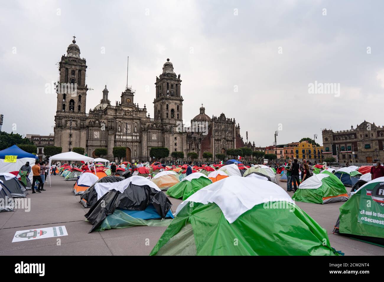 Mexico, Mexico. 26th Sep, 2020. Hundreds of tents were laid out for the ...