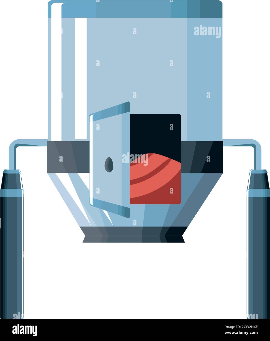 coffee roaster machine in white background vector illustration design ...