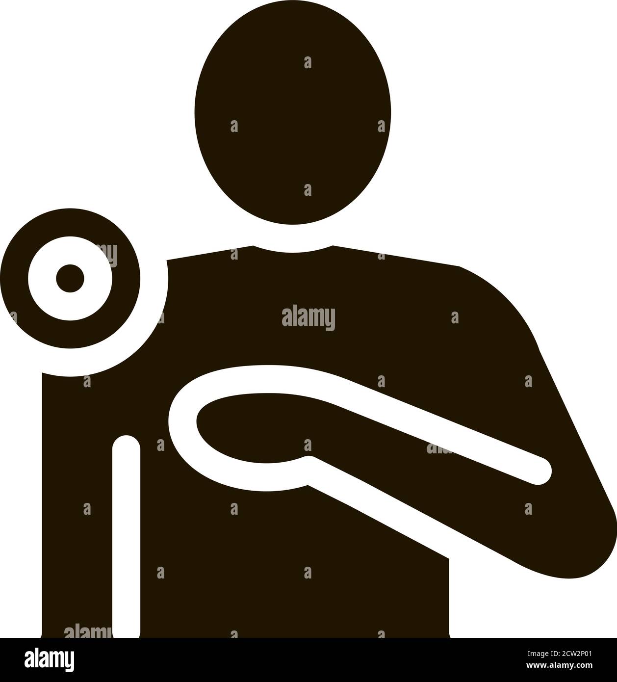 Pinpoint Shoulder Pain Icon Vector Glyph Illustration Stock Vector ...