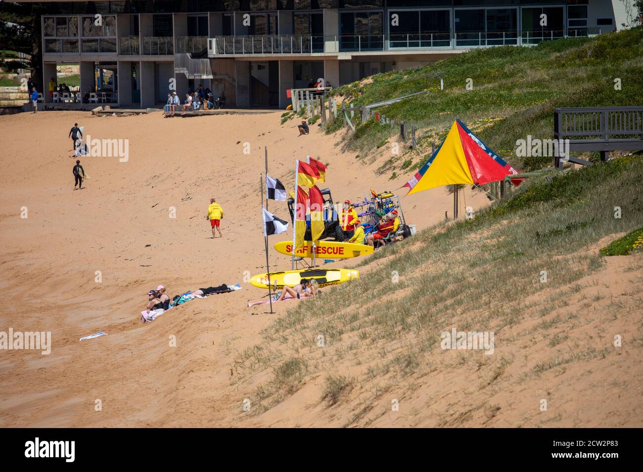 Australian surf rescue team on Avalon Beach in Sydney,NSW,Australia ...