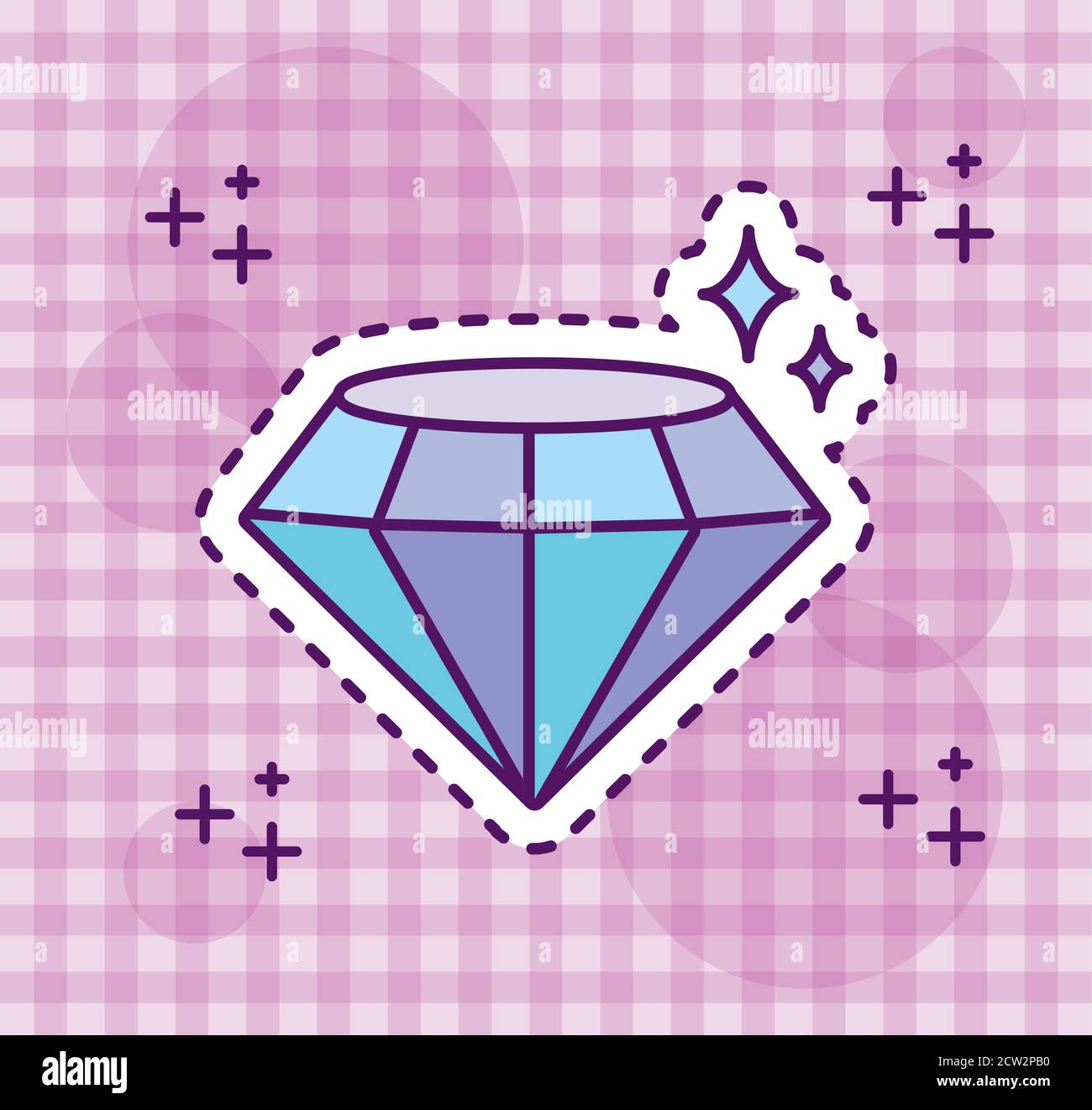 shining diamond, style sticker patch vector illustration design Stock ...