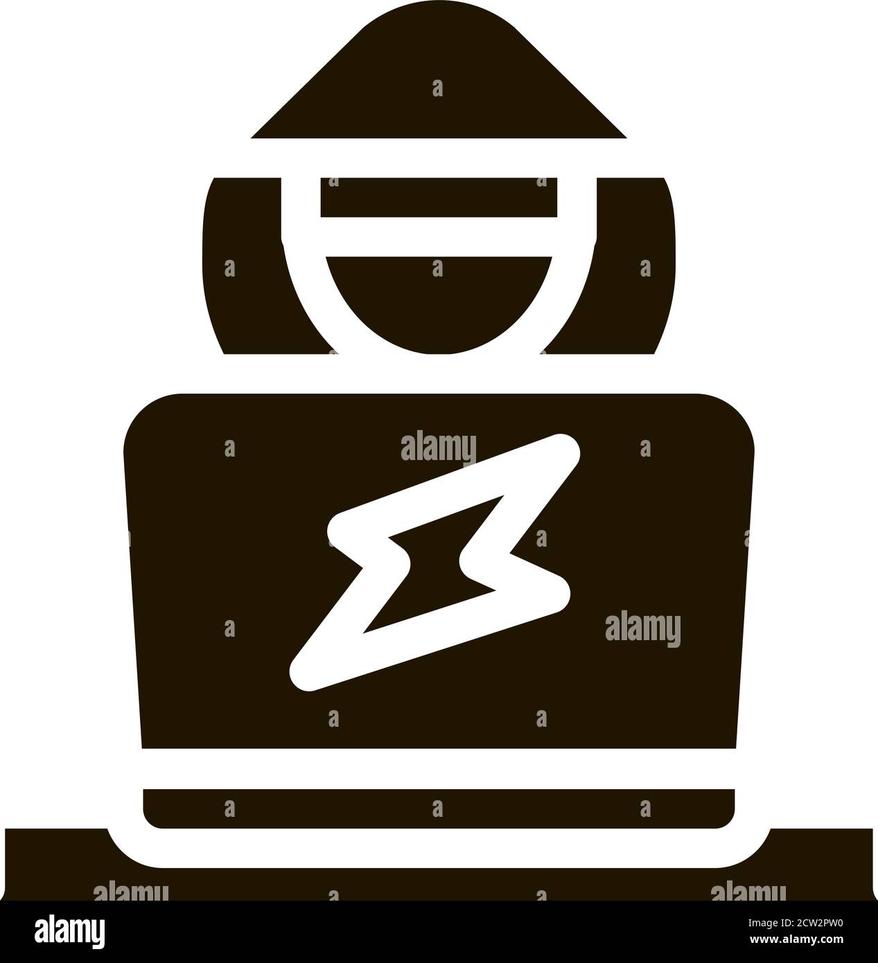 Hacker icon monochrome simple Stock Vector Images - Alamy