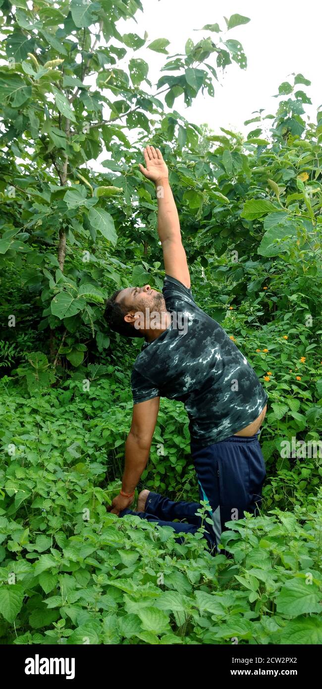 DISTRICT KATNI, INDIA - SEPTEMBER 02, 2019: An indian village poor boy ...