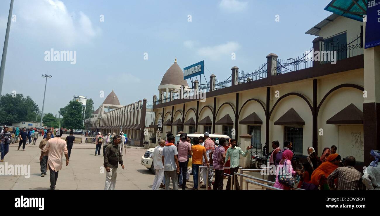 DISTRICT SATNA, INDIA - SEPTEMBER 02, 2019: Indian tourist crowd at ...