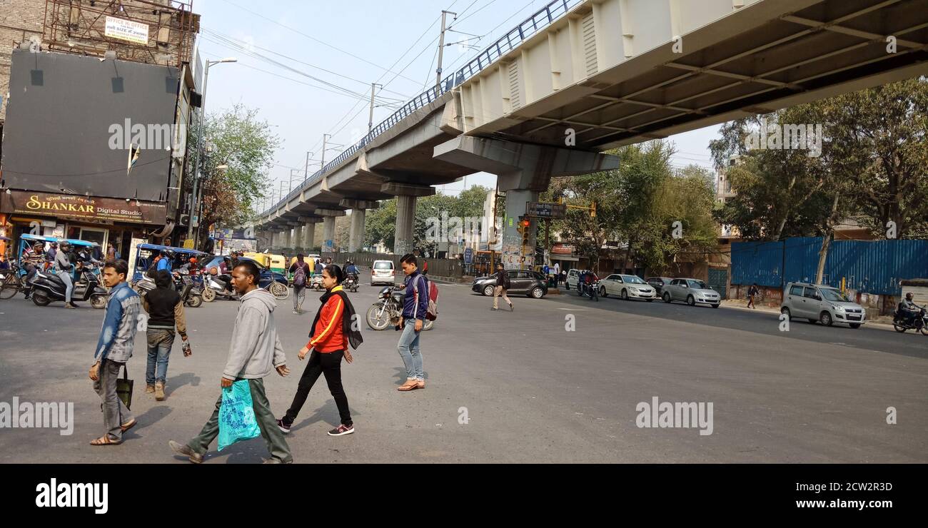 Traffic, Woman Crossing, India High Resolution Stock Photography and ...