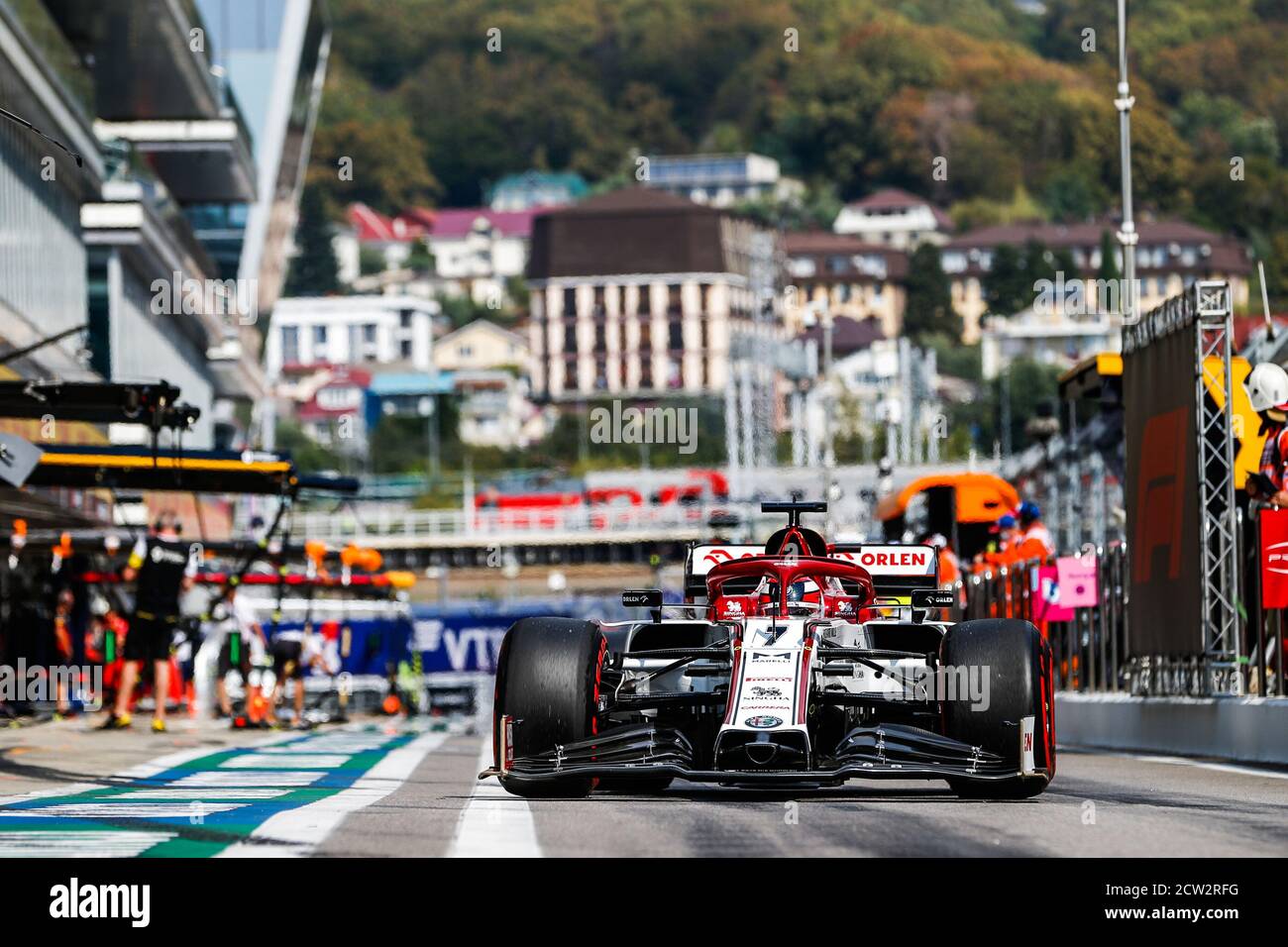 07 RAIKKONEN Kimi (fin), Alfa Romeo Racing ORLEN C39, action during the Formula 1 VTB Russian ...