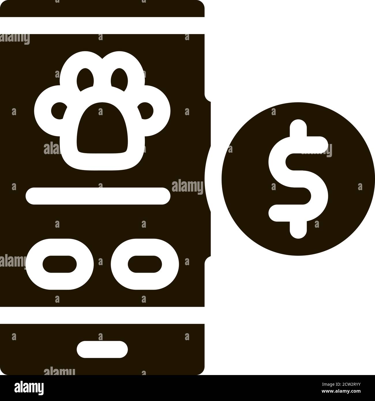 Cash Assistance for Animals Online Icon Vector Glyph Illustration Stock ...