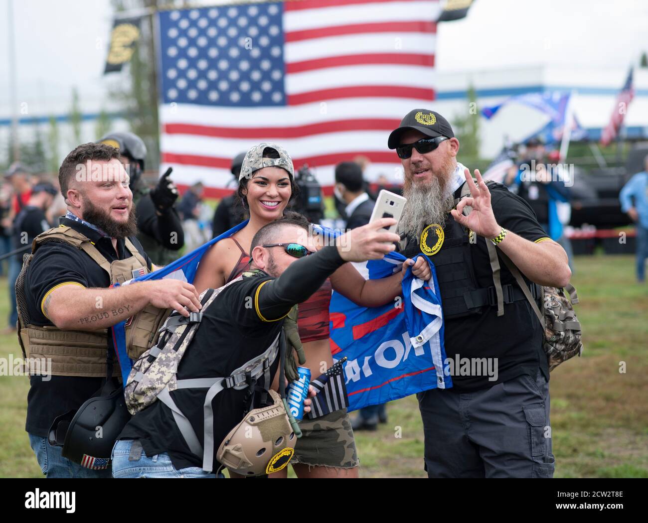 Portland, Oregon, USA. 26th Sep, 2020. Proud Boys Rally, Portland ...