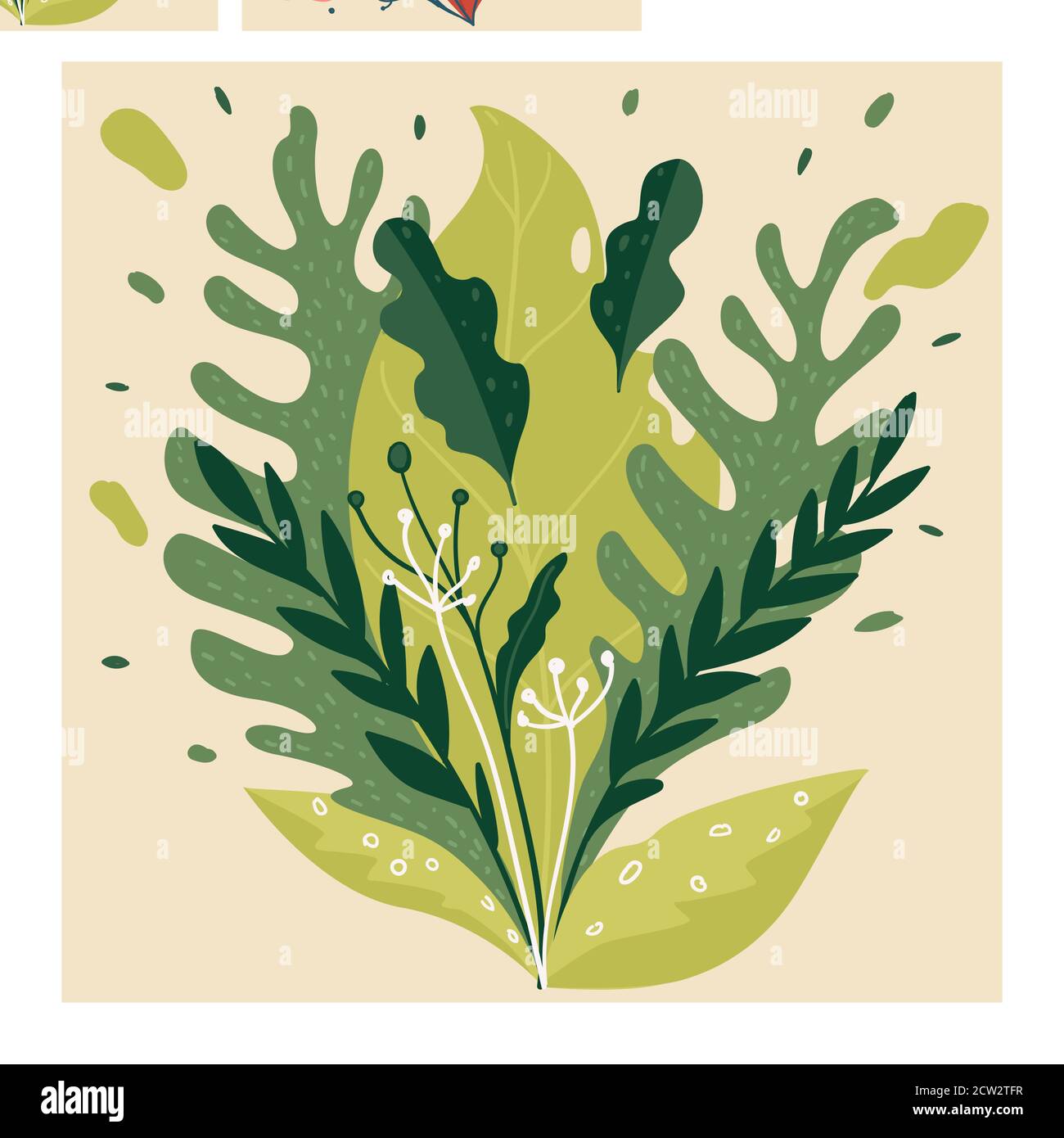 Exotic greenery Stock Vector Images - Alamy