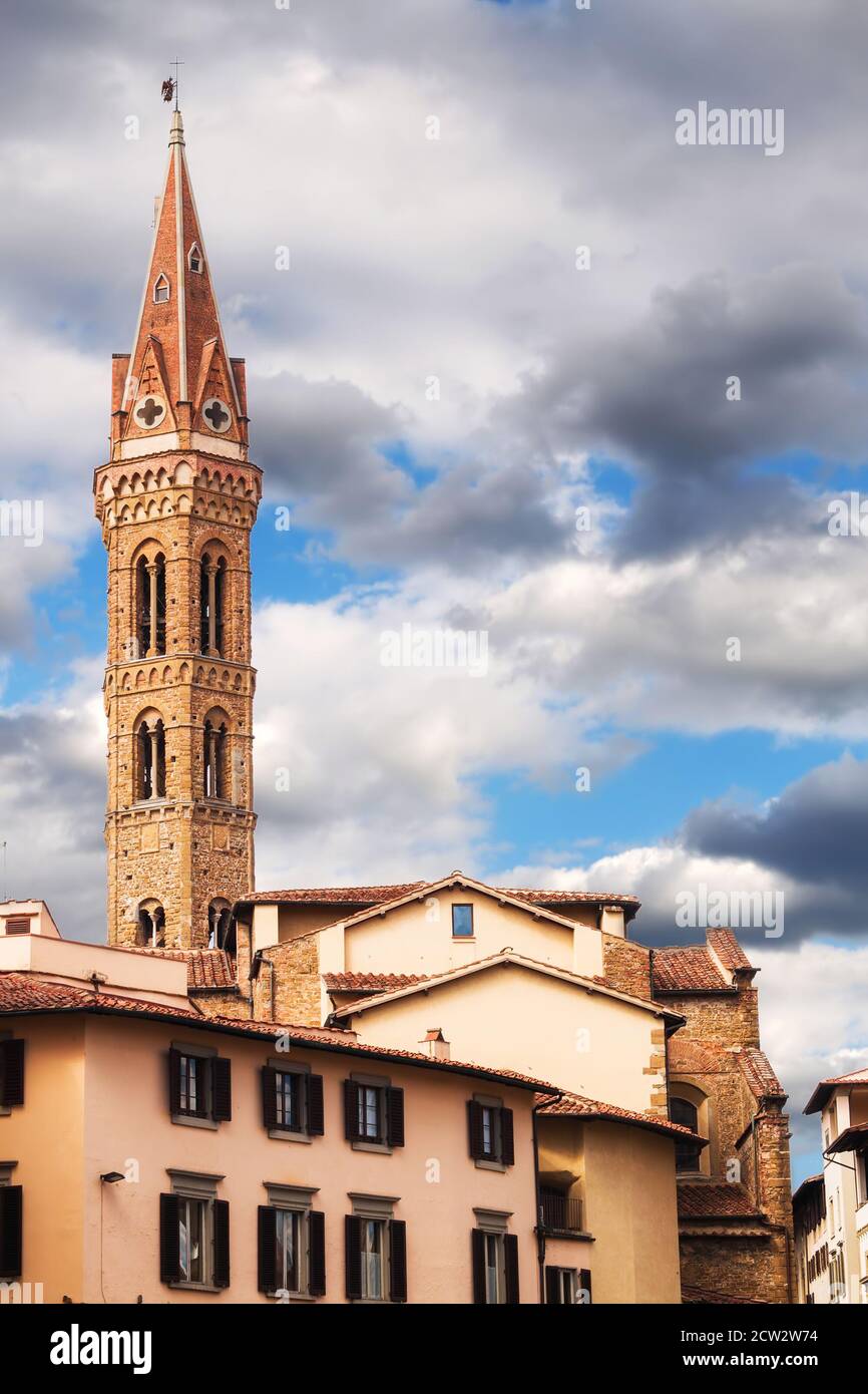 The bell tower of Badia Fiorentina in Florence, Italy Stock Photo - Alamy