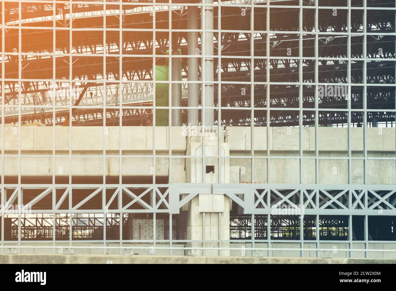 abstract construction Steel frame, Concept of human engineering, Toned ...