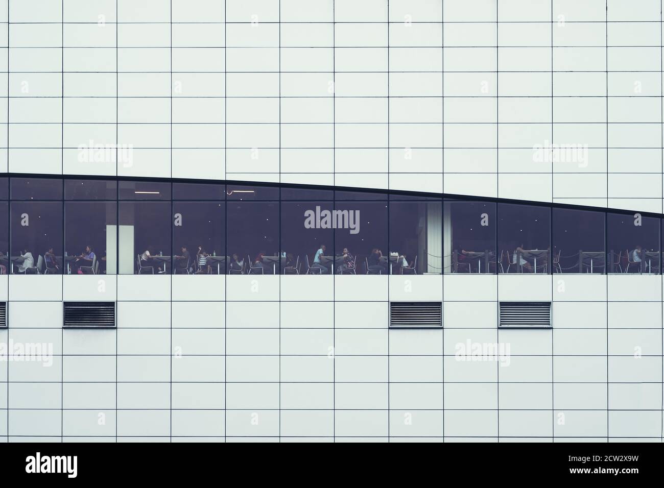 PATTAYA, THAILAND - June 22, 2019: people sitting in canteen ...