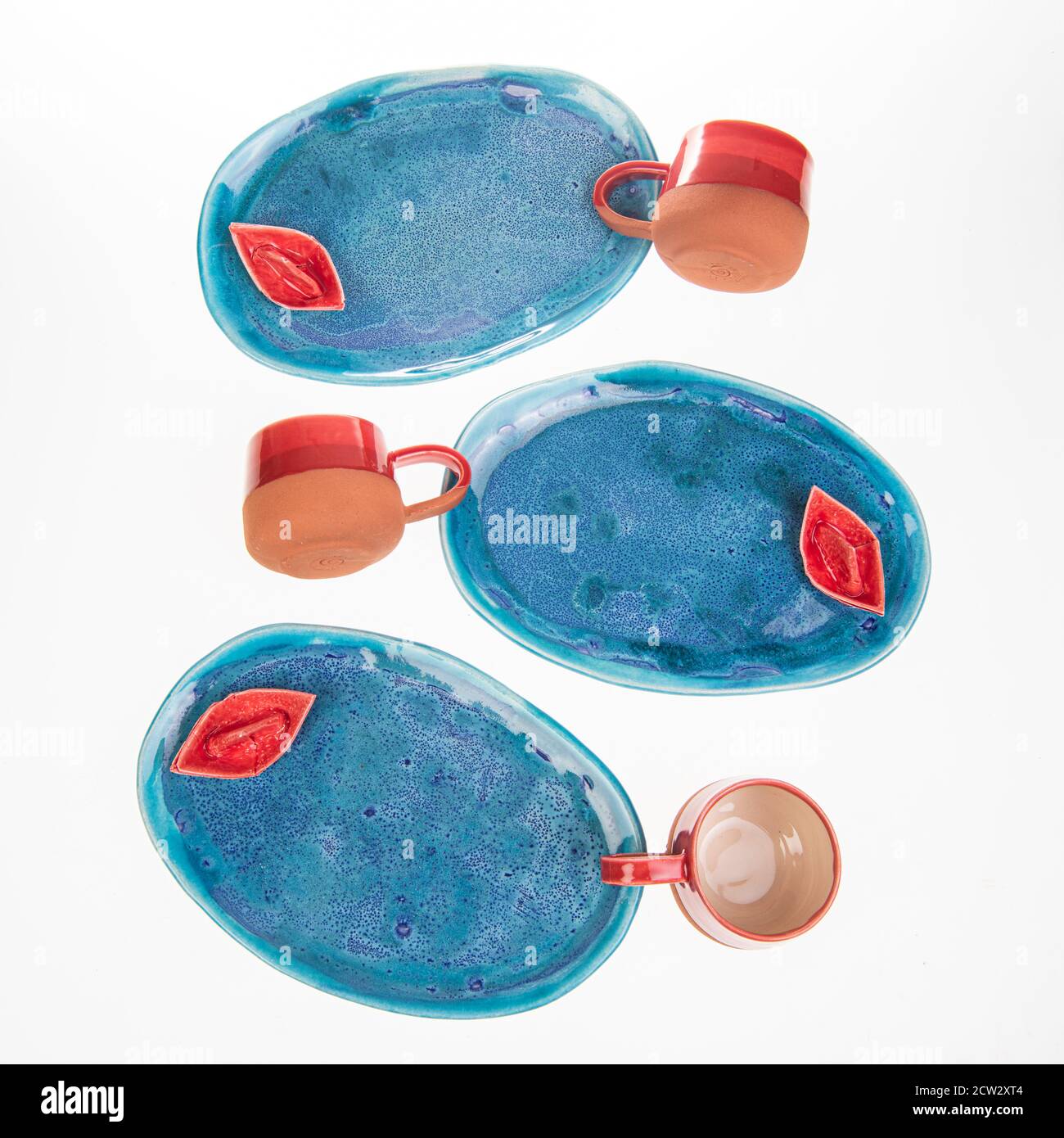 turkish coffee in handmade ceramic cups Stock Photo - Alamy