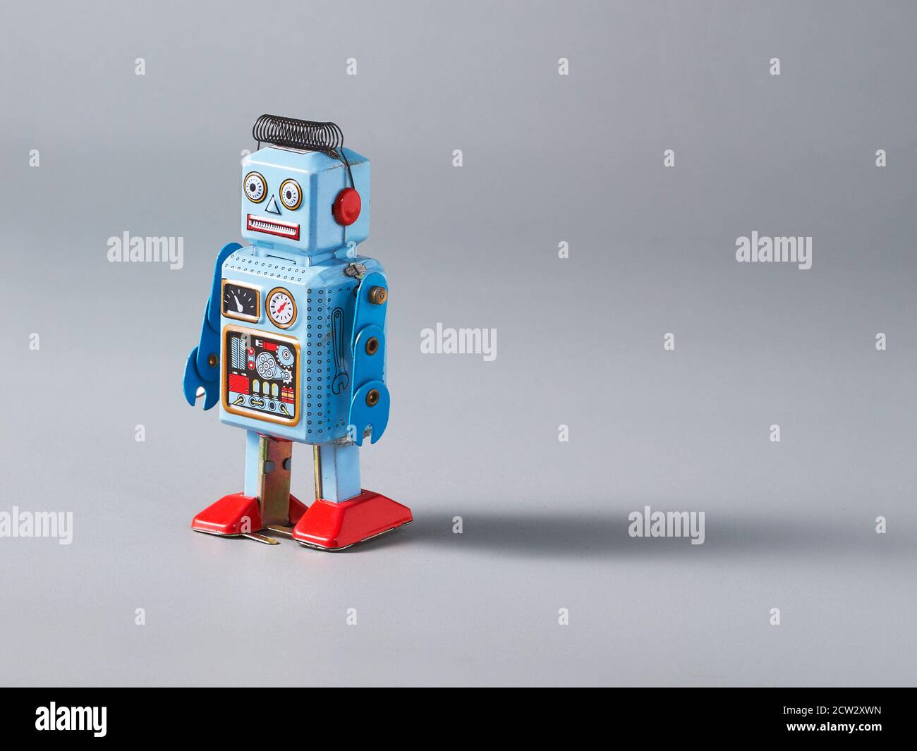 Vintage tin toy robot, symbol of old technology Stock Photo - Alamy