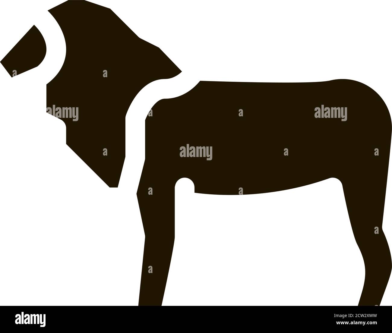 Giraffe icon in thin Stock Vector Images - Alamy