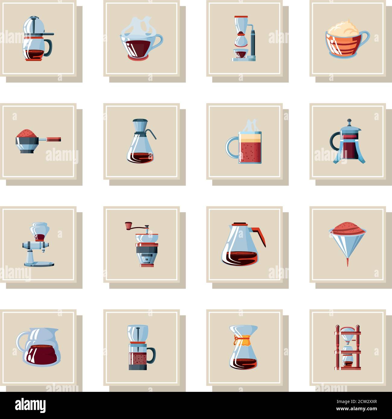 Siphon coffee brewing Cut Out Stock Images & Pictures - Alamy