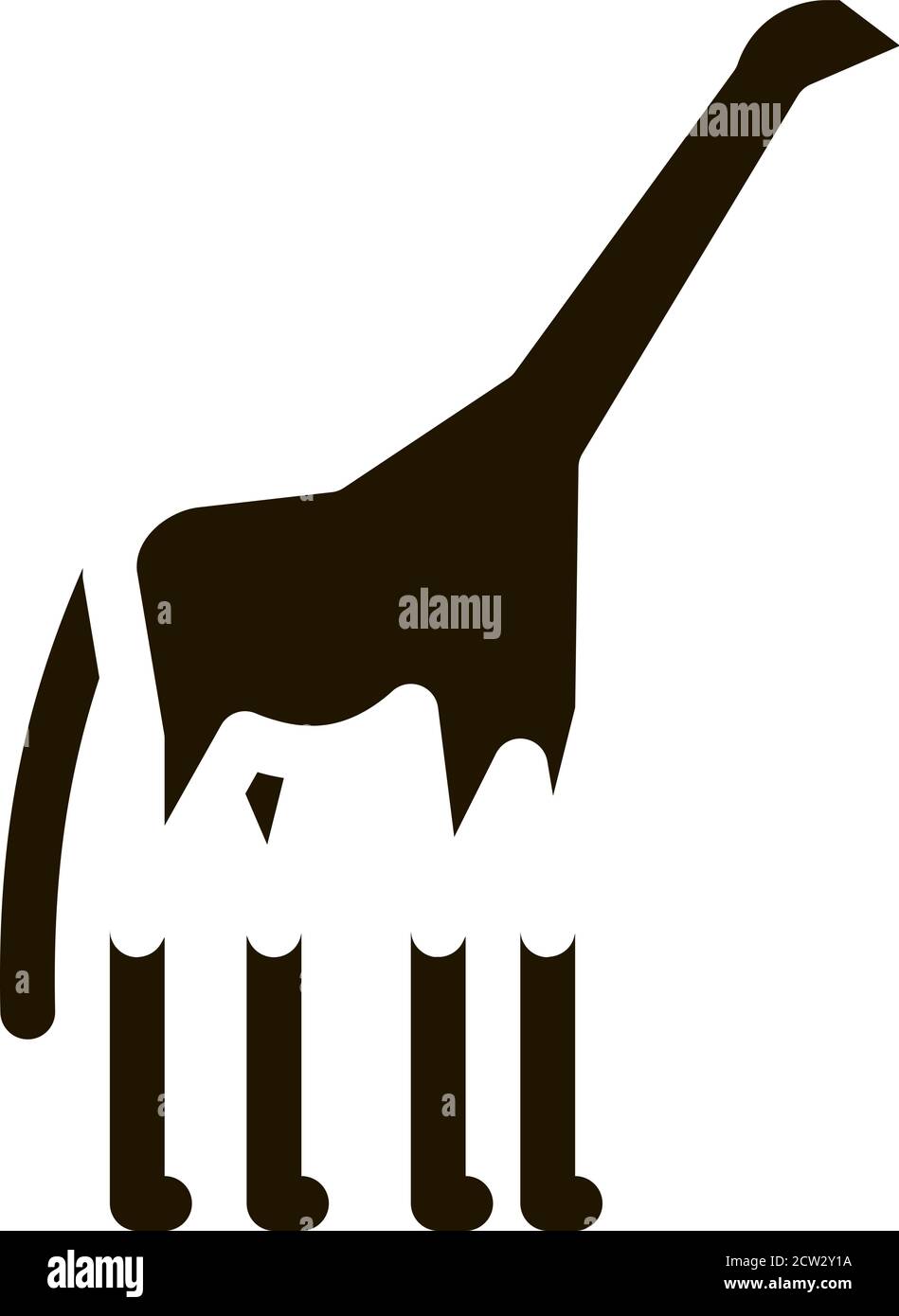 Giraffe icon in thin Stock Vector Images - Alamy