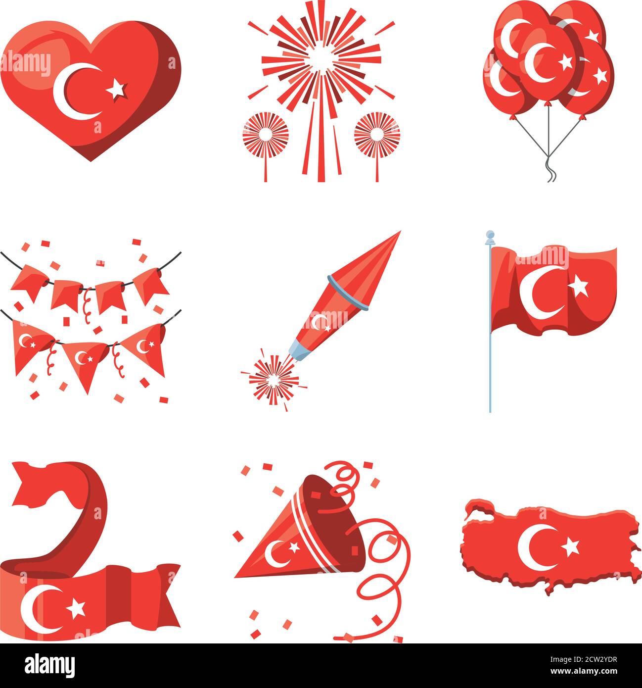 Turkish detailed style icon set design, Turkey culture travel and asia ...