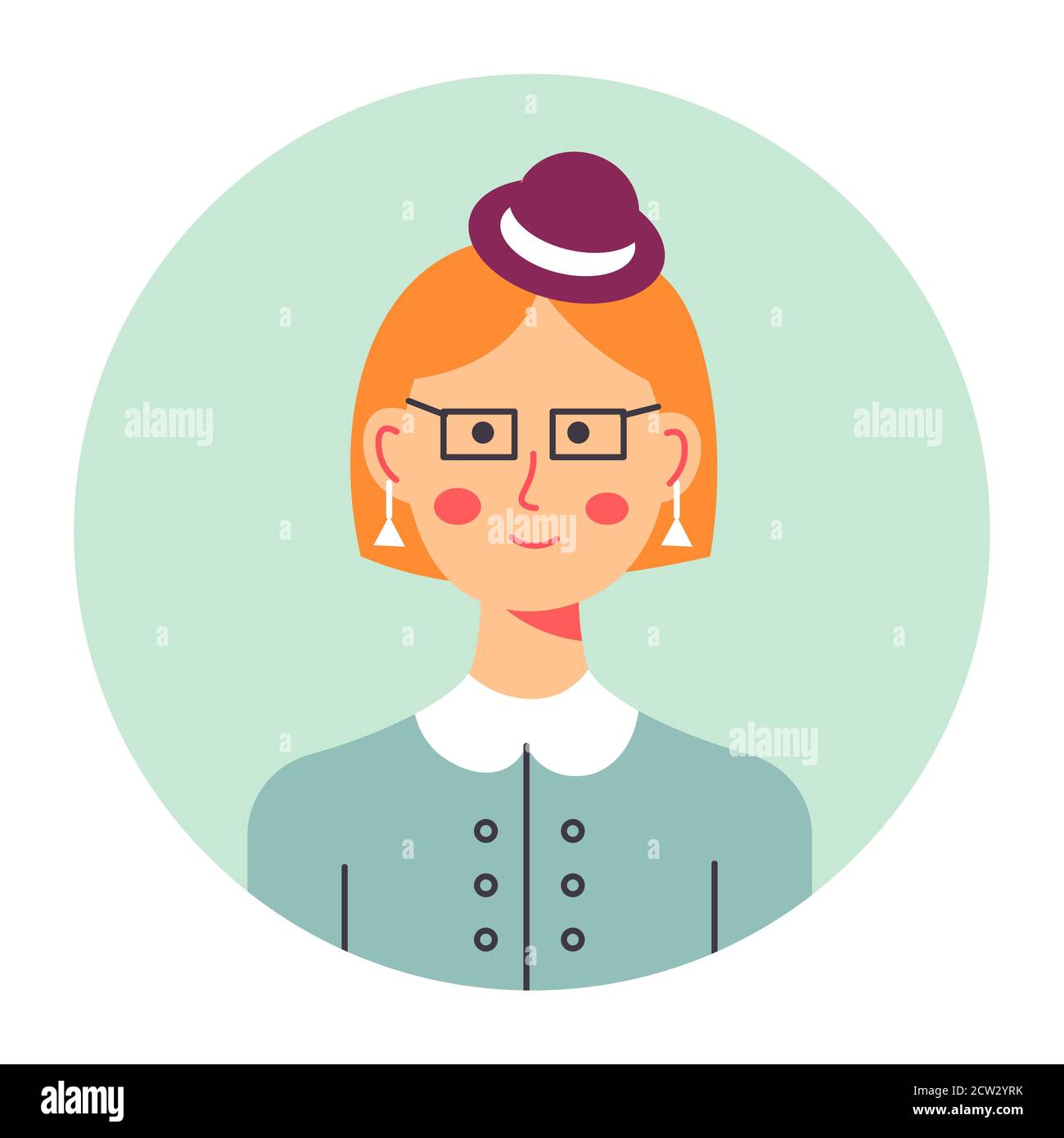Hipster trendy female model Cut Out Stock Images & Pictures - Alamy