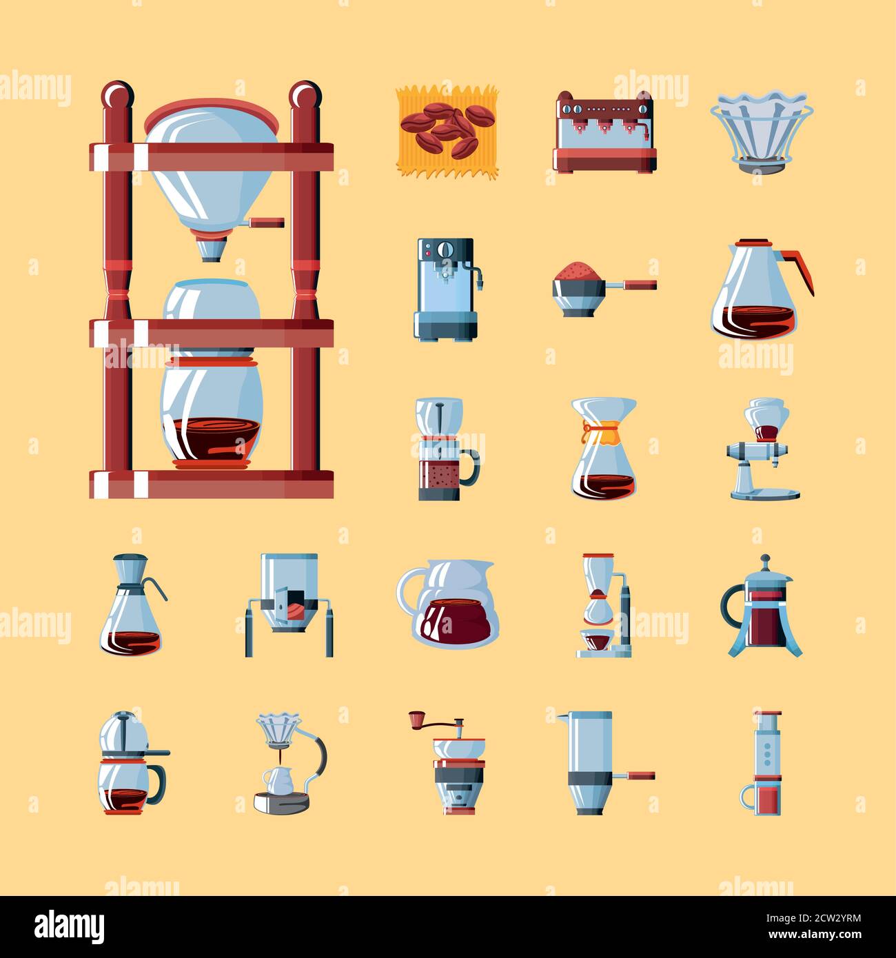 Percolator brew coffee Stock Vector Images - Alamy
