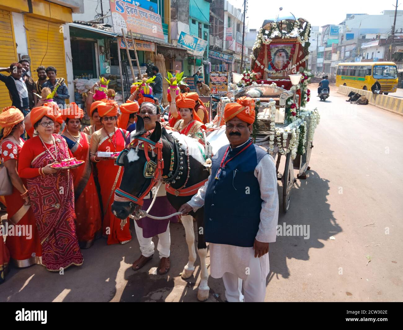 DISTRICT KATNI, INDIA - FEBRUARY 09, 2020: Indian traditional man ...