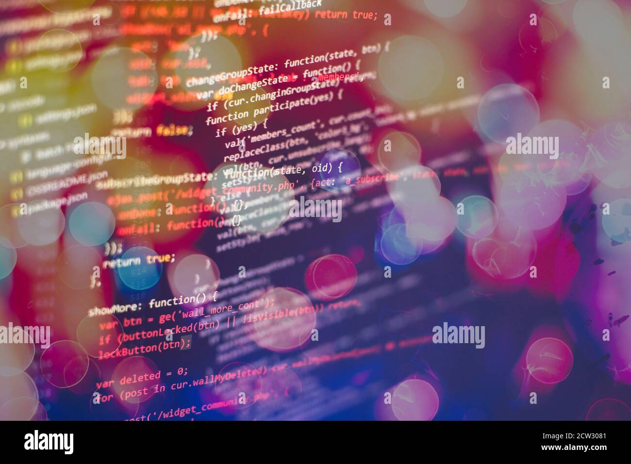 Monitor Closeup Of Function Source Codewriting Programming Functions On Laptop Big Data And