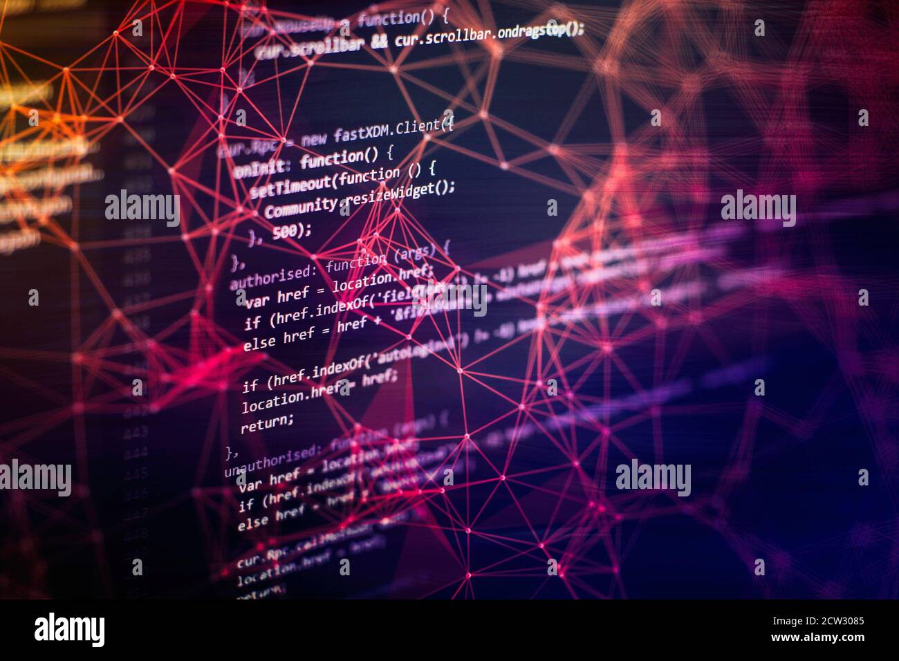 Desktop source code abstract hi-res stock photography and images - Alamy