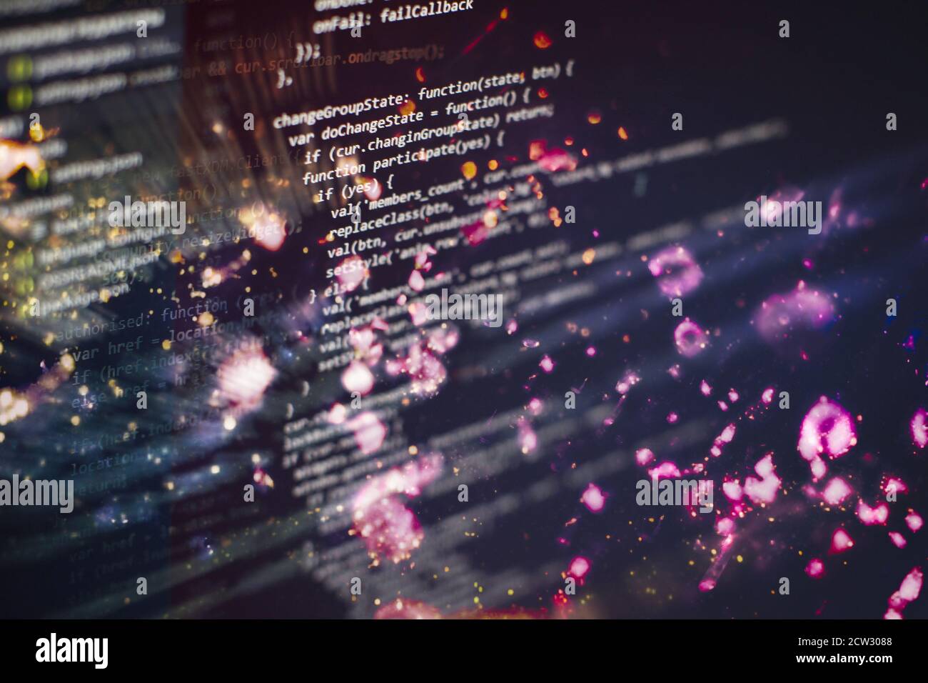 Monitor Closeup Of Function Source Codewriting Programming Functions On Laptop Big Data And