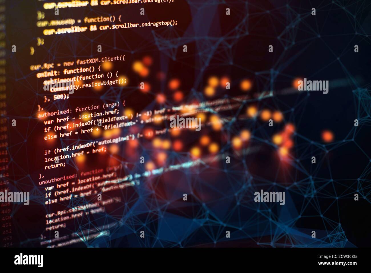 Monitor Closeup Of Function Source Codewriting Programming Functions On Laptop Big Data And