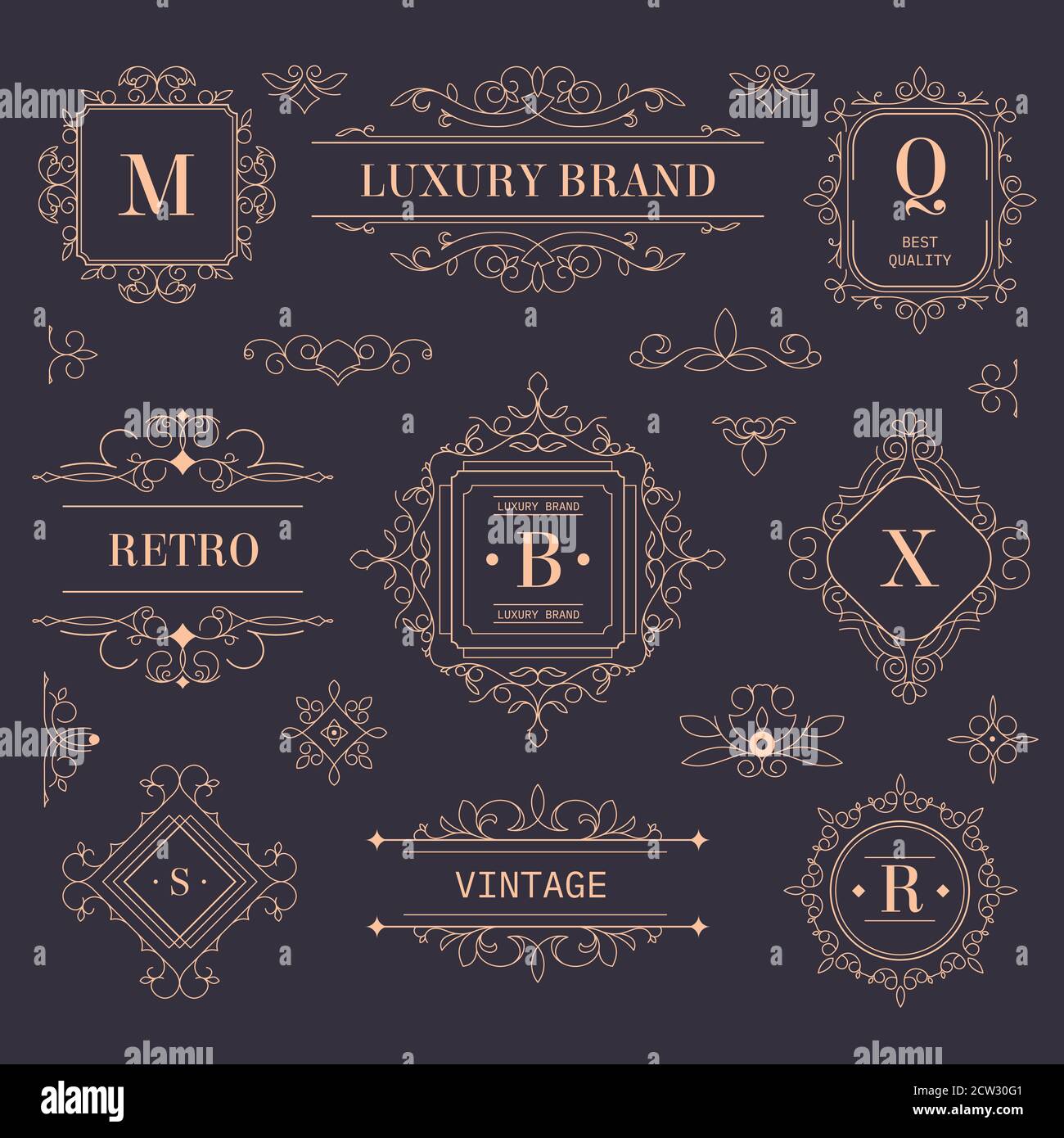 Luxury fashion labels labels Stock Vector Images - Alamy