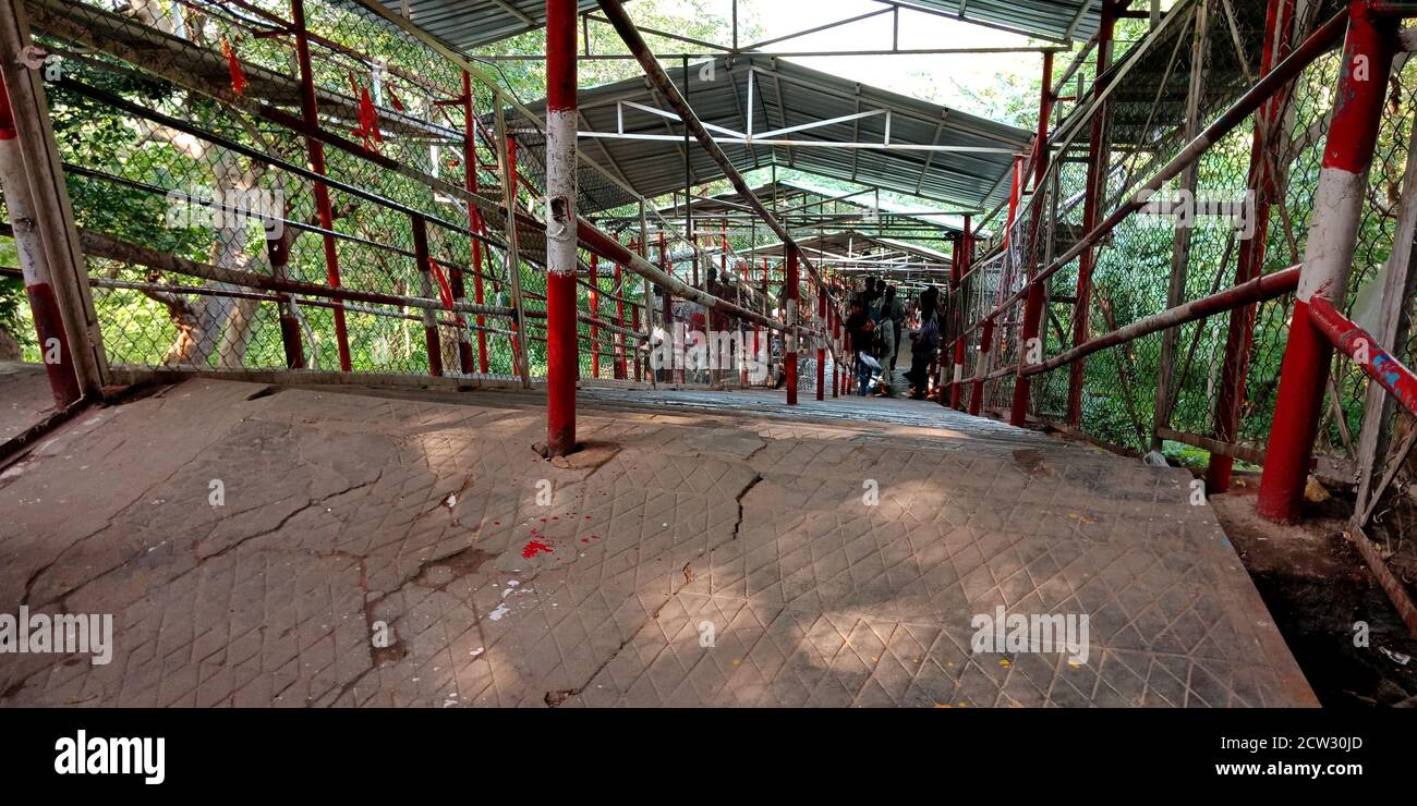 DISTRICT SATNA, INDIA - SEPTEMBER 13, 2019: Stairs constructed with ...