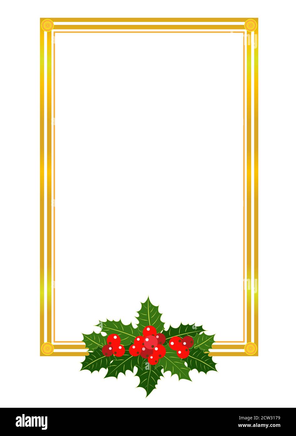 Leaf Holly Border Free Christmas Invitation Template Winter Holly