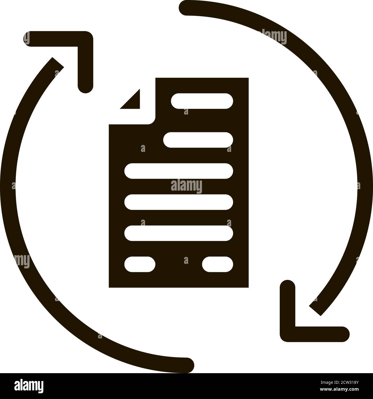 Document Cycle Icon Vector Glyph Illustration Stock Vector Image & Art ...