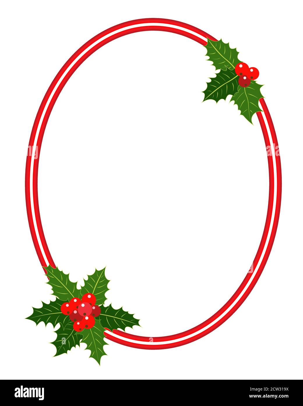 Holly leaves background banner Cut Out Stock Images & Pictures - Alamy