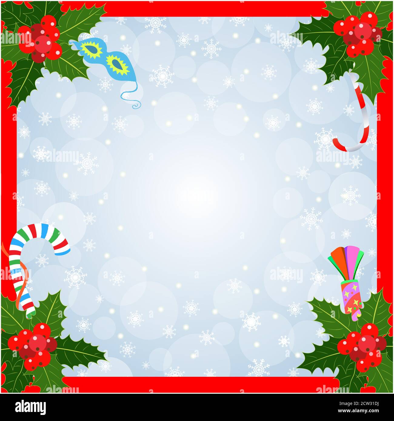 Christmas holiday card frame background with copy space for your text ...