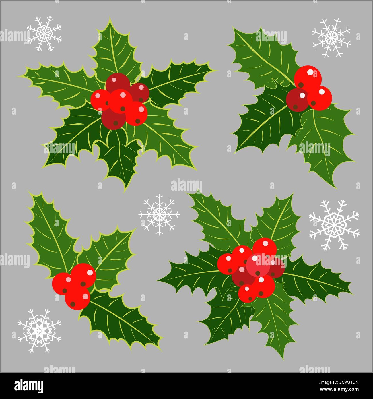 Holly leaves and berries hi-res stock photography and images - Alamy