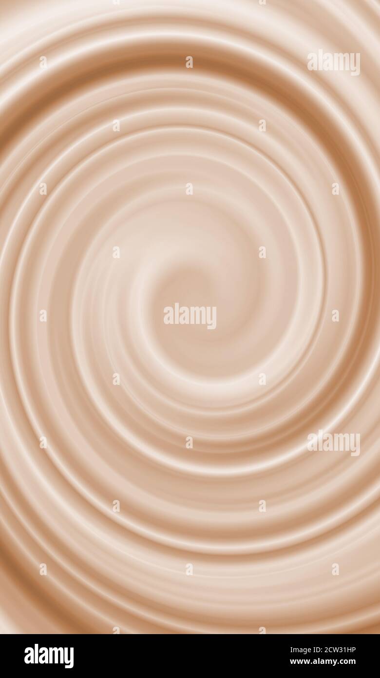Abstract swirl pattern ice cream, candy, cappuccino, milk chocolate ...