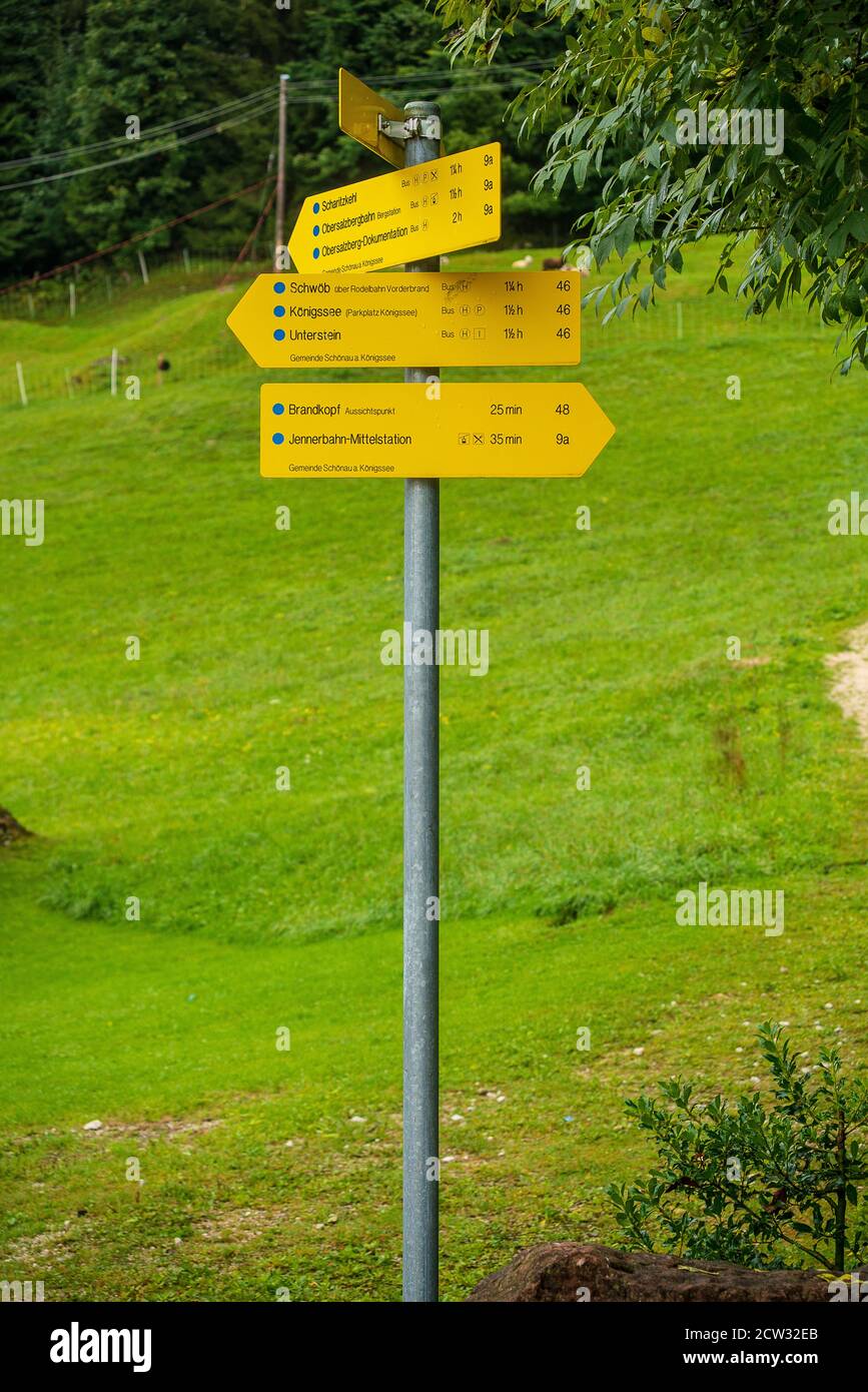 Signs different distances hi-res stock photography and images - Alamy