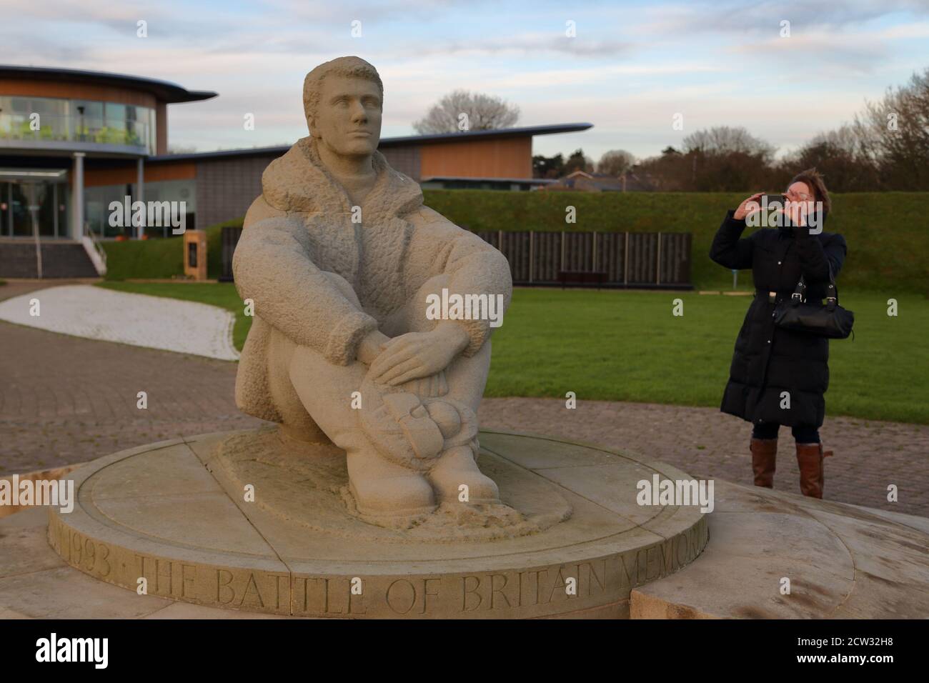 Battle of Britain Memorial at Capel le Ferne in Kent, UK Stock Photo ...