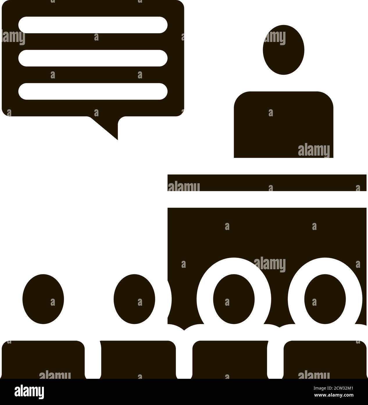 Candidate Speech Icon Vector Glyph Illustration Stock Vector Image ...