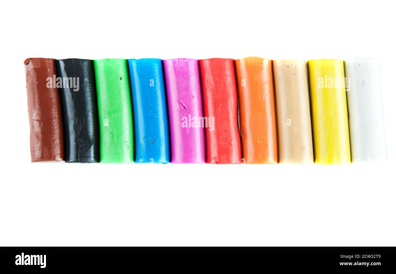 Bars of colorful modeling clay used for childern to play Stock Photo ...