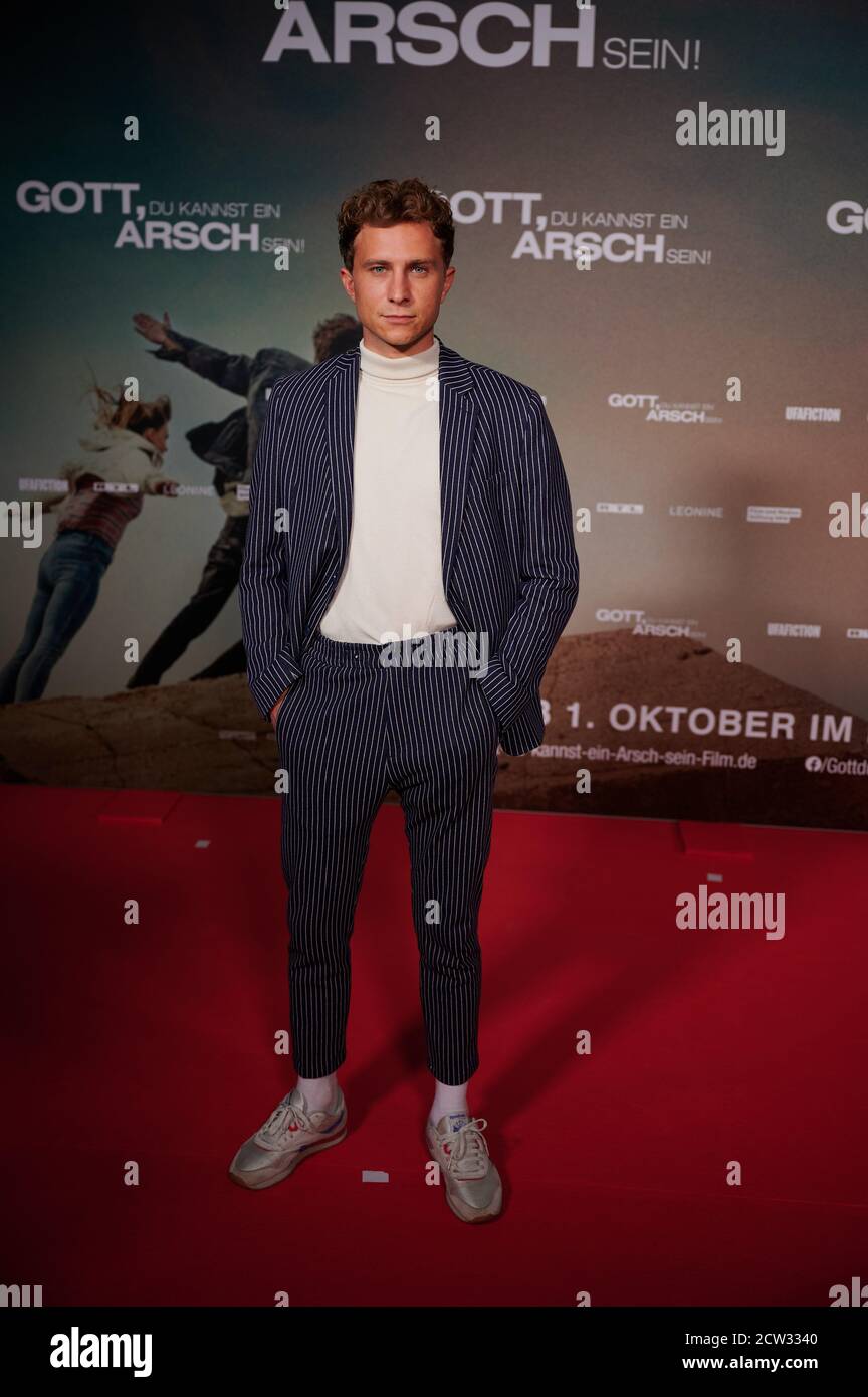 Cologne, Germany. 26th Sep, 2020. The actor Max Hubacher stands on the red carpet at the ...