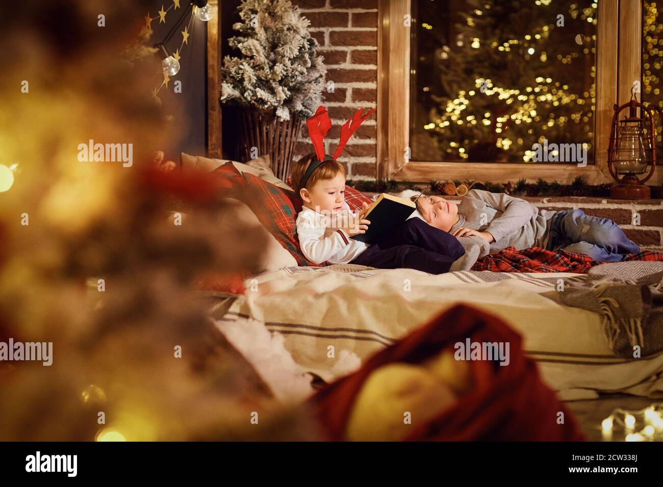 Christmas tree and books hi-res stock photography and images - Alamy