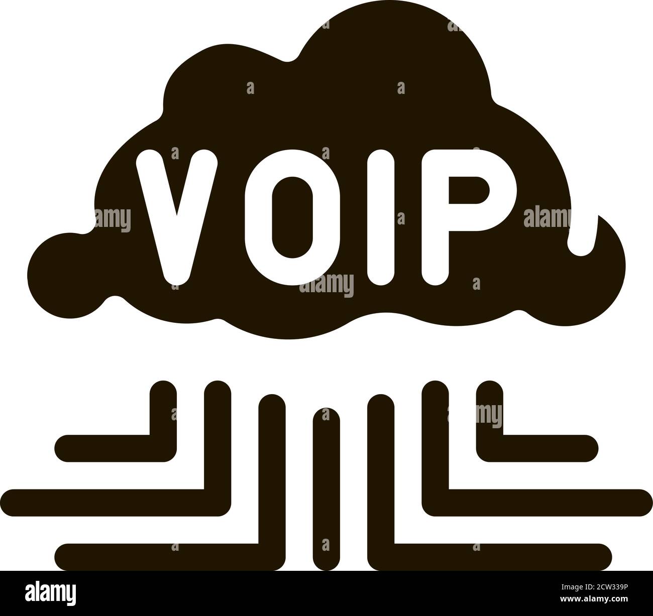 Voip Technology Icon Vector Glyph Illustration Stock Vector Image & Art ...