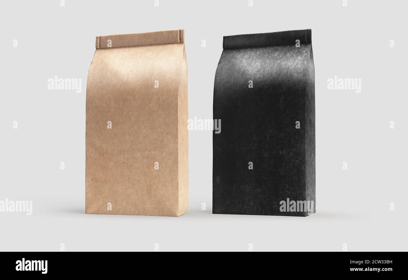 Paper Coffee Bag Mockup Design Stock Photo - Alamy