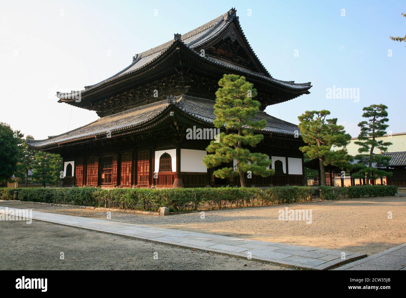 The view of impressive Zenshu-style Hattou (Darma Hall), hondo or ...