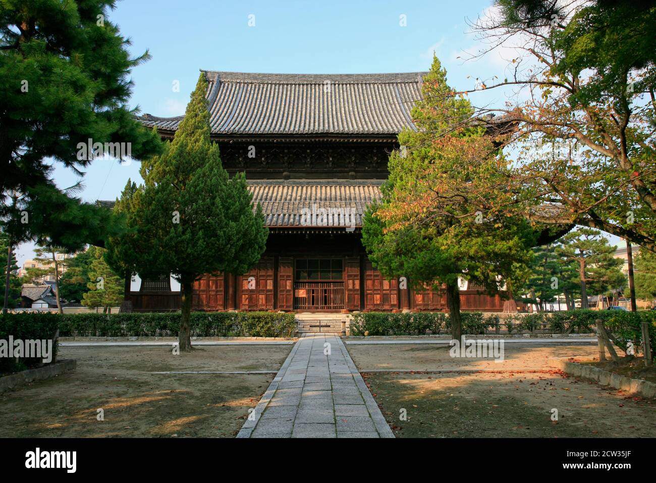 The view of impressive Zenshu-style Hattou (Darma Hall), hondo or ...