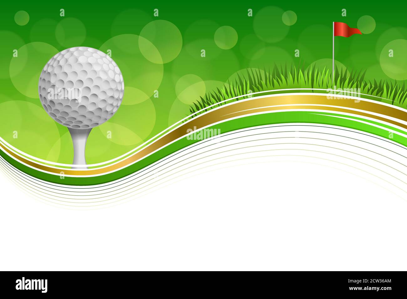 Golf White Background Stock Vector Images Alamy