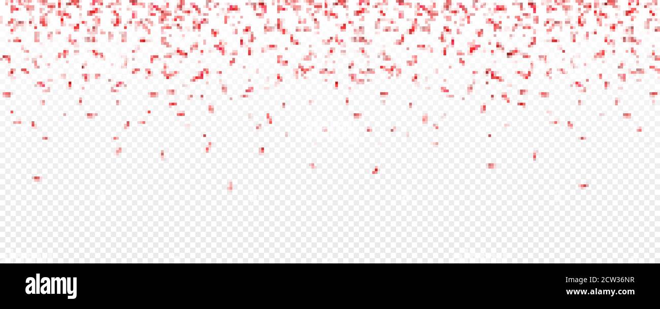 Christmas, Valentines day red confetti on transparent background ...